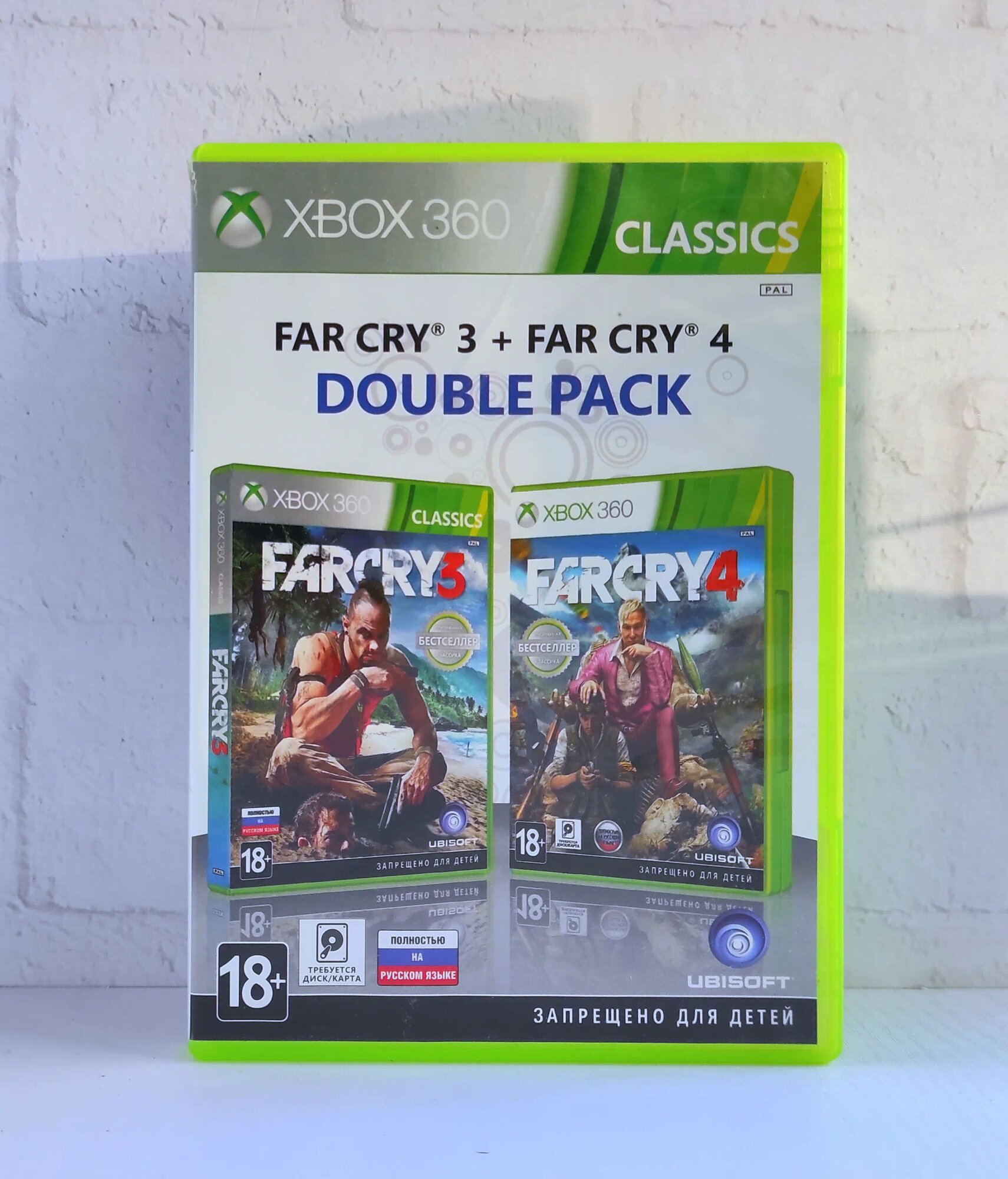 Far Cry 3 + Far Cry 4 Double pack Полностью на русском Видеоигра на диске Xbox 360. Товар уцененный