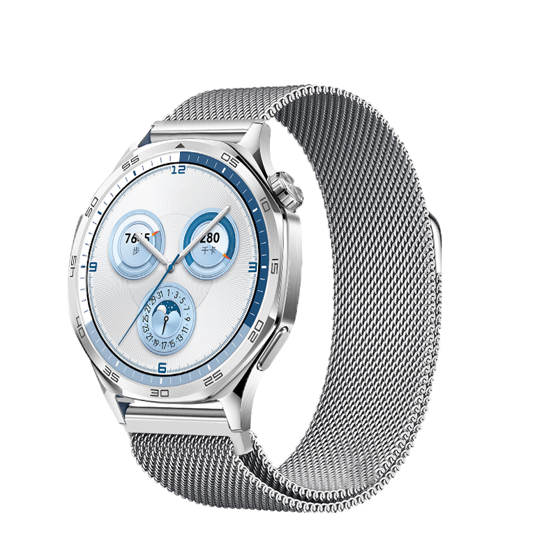 CHENSONG Магнитный миланский ремешок для умных часов Huawei Watch GT6/6Pro 46 мм серебристый Стиль：22 мм [Совместим с