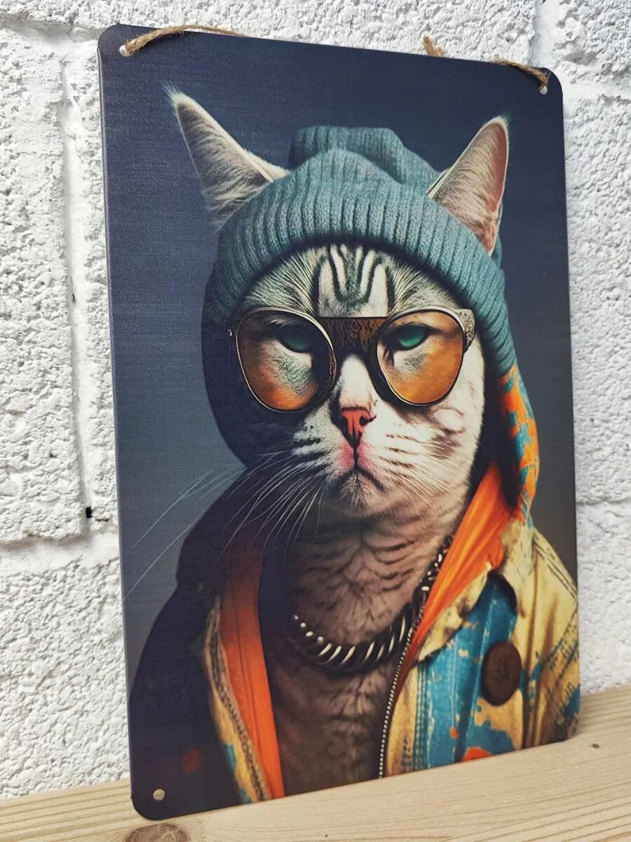 Постер котики модные очки