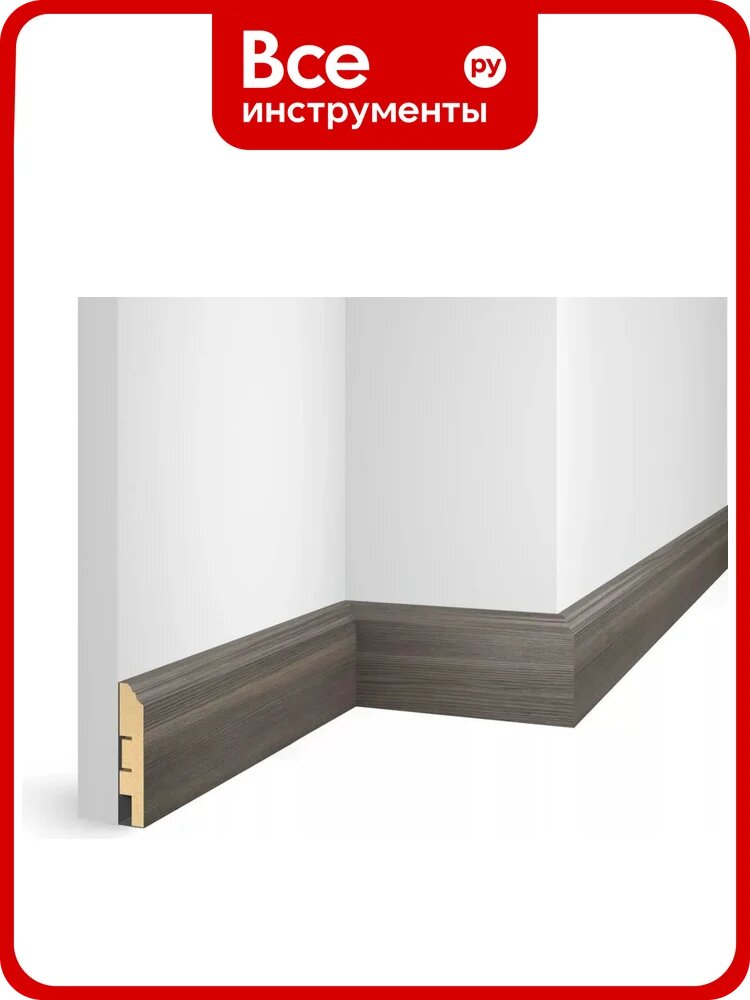 Плинтус COSCA DECOR ЕP07 NanoFlex дуб деревенский, 80x16x2400 мм, МДФ СПБ081590