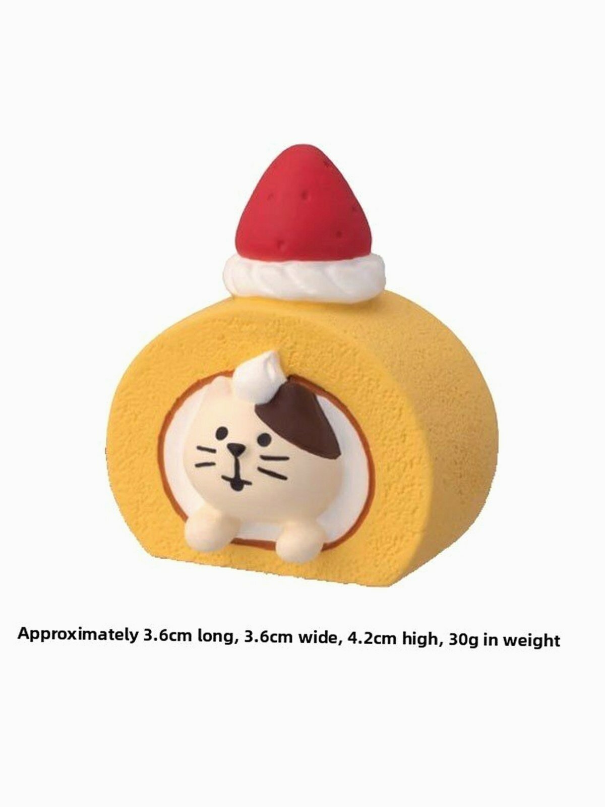 Cat resin craft with dessert motifs for gift and whiteheartcake