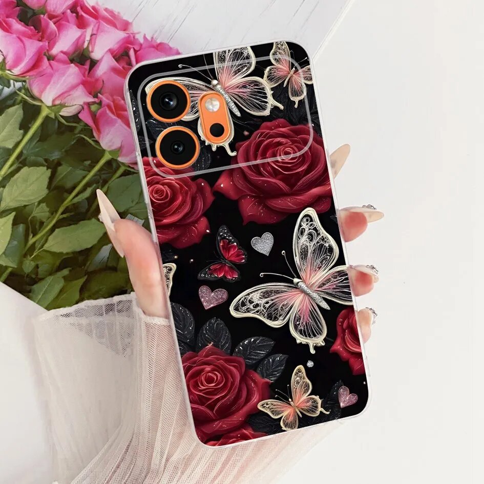 Чехол для Honor 600 5G, новый стильный, с цветочным мраморным рисунком, из честь 600, TMTPU-986