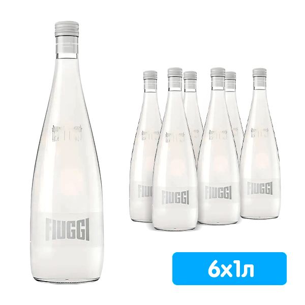 Вода минеральная Fiuggi (Фьюджи) с газом, 1л*6шт, стекло