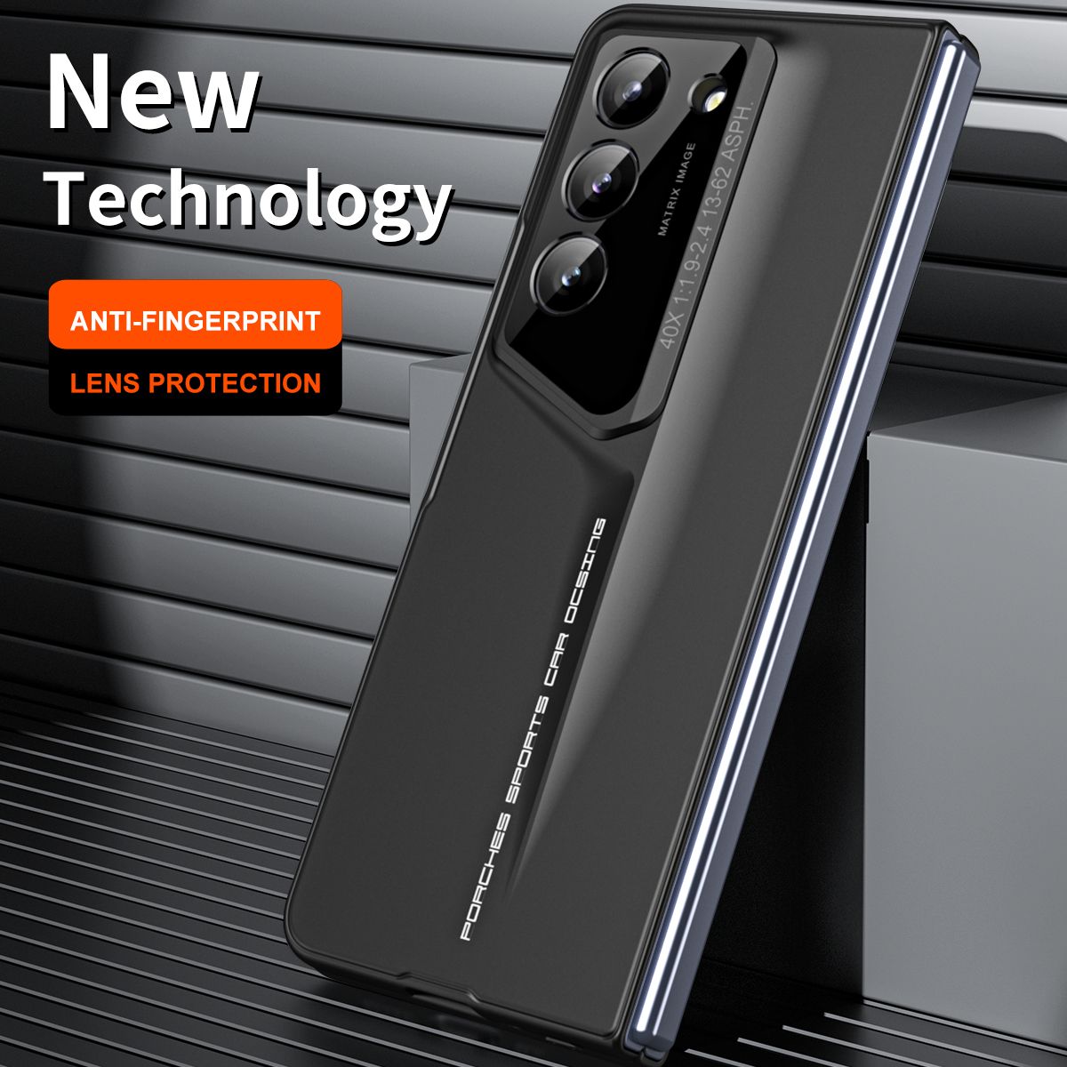 Подходит для Samsung Galaxy Z Fold5, Корпус сотового телефонаНовый Самсунг Галакси Z Fold5, Складной чехол для мобильного телефона С защитной пленкой, Z Fold5