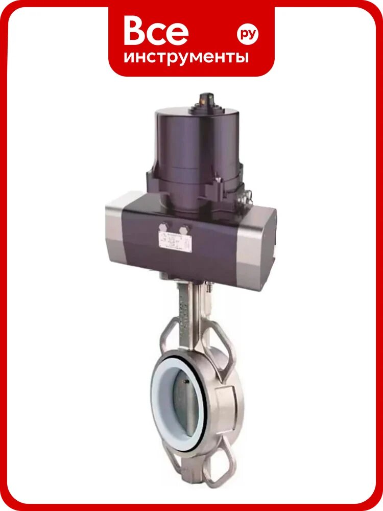 Затвор DN-ru 304-304-VITON-2W-Fb Ду80 Ру16, электропривод ЭПВП-005 220В D050-81358