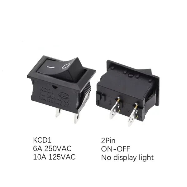 Выключатель KCD1 2pin, черный, 2Speed