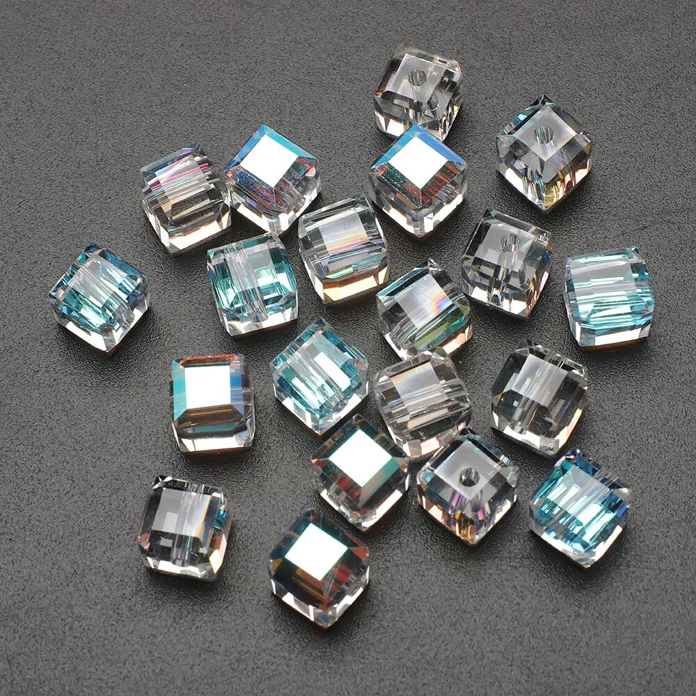 Хрустальные кубики YUANZHIRUN, 6 мм, XAB, 50 шт