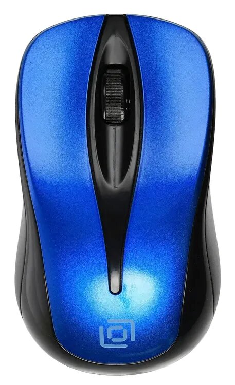 Мышь беспроводная Oklick 675MW, радио, оптическая, USB, 1200dpi, черный и синий