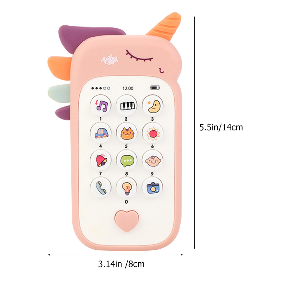 Игрушка В Formе Телефона С Музыкой И Звуками Розового Цвета 14.00X8.00X3.00CM