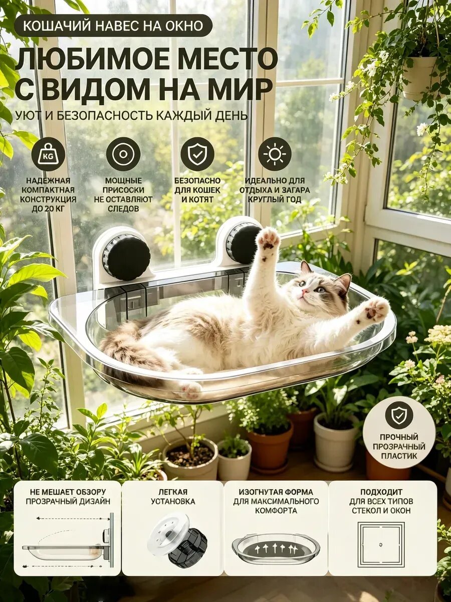 Балкон для кошек на окно на улицу клетка