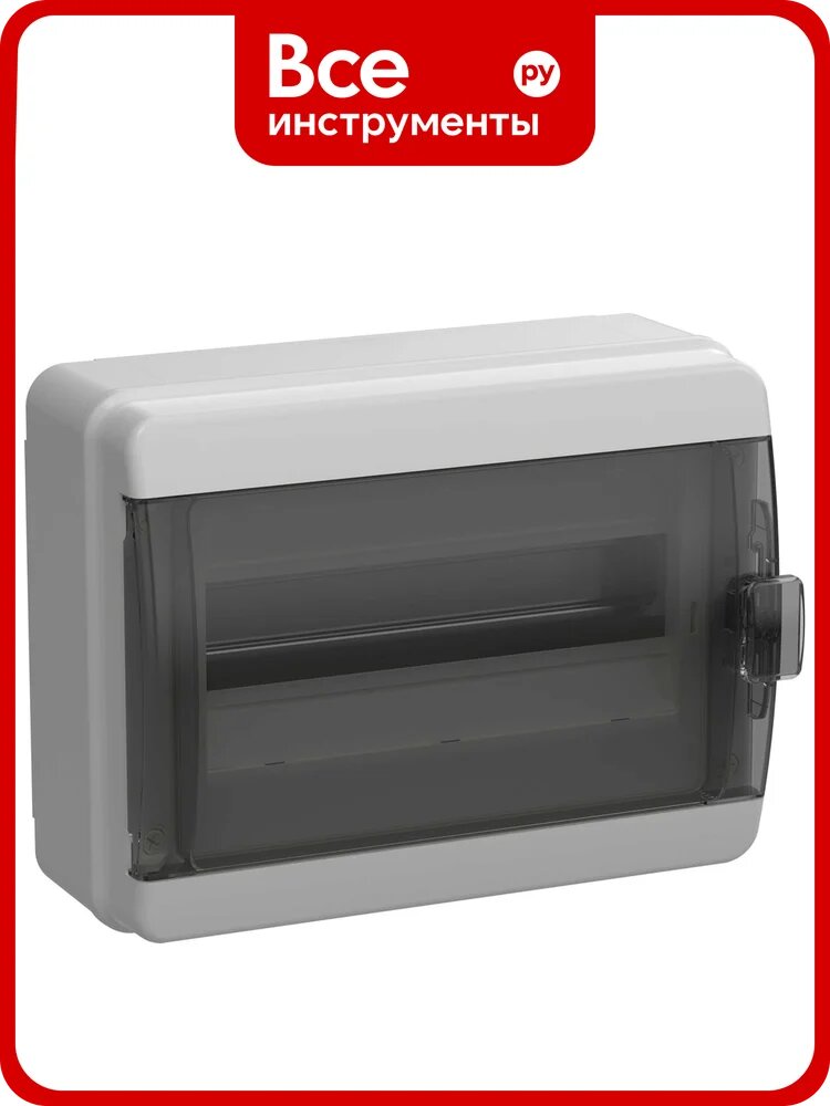 Корпус пластиковый IEK TEKFOR КМПн-12 IP65 черная прозрачная дверь TF5-KP72-N-12-65-K03-K02