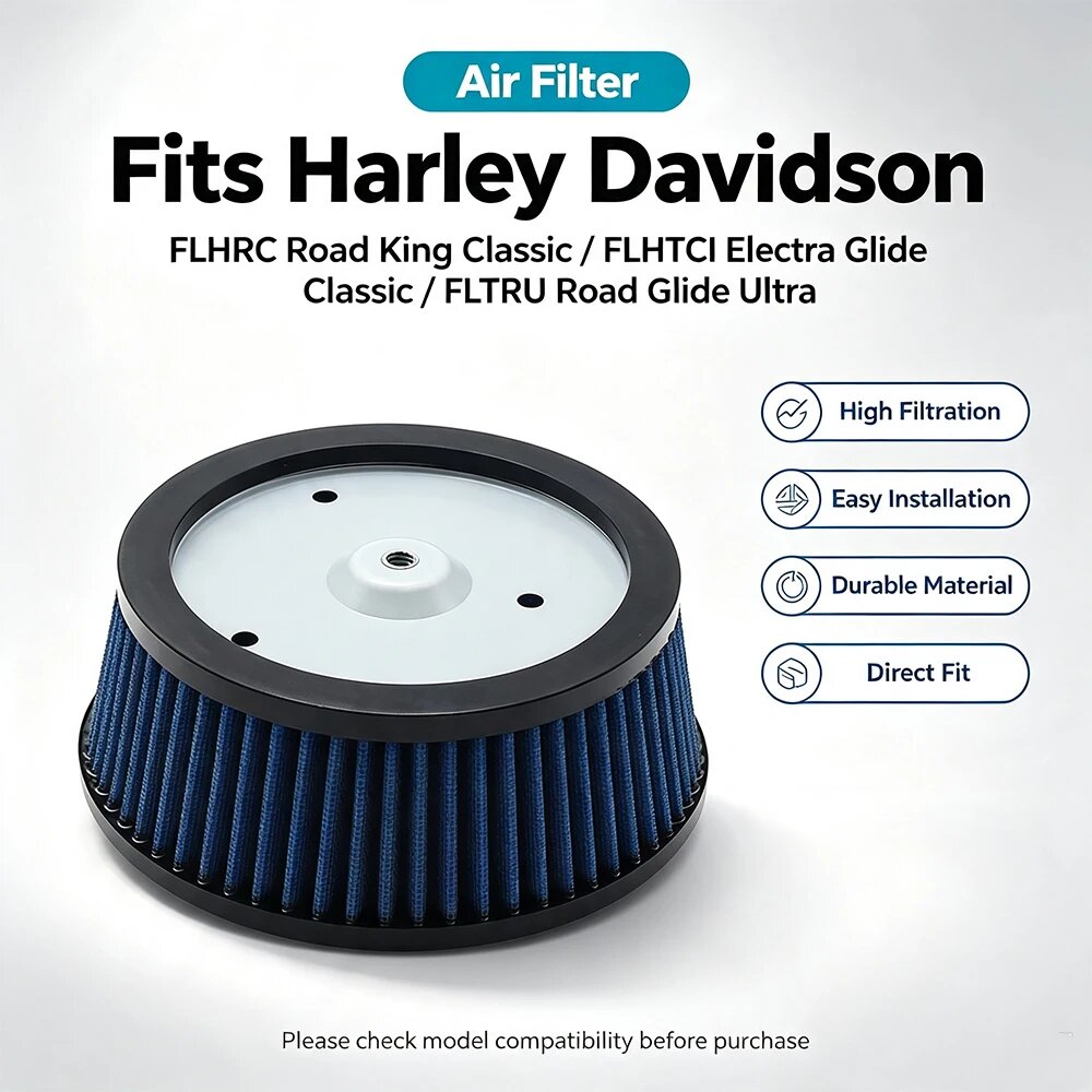 Воздушный фильтр для Мотоциклов Harley Davidson Road King FLHR FLHRC FLHRCI FLHRS FLHRSE3 FLHRSI FLHT FLHTC FLHTCI FLHTCSE2 FLHTCU FLHTCUSE2 FLHTCUTG FLHTI FLHTK FLHX FLHXSE FLSTF FLSTFB FLSTFSE FLSTI FLSTSC FLSTSCI