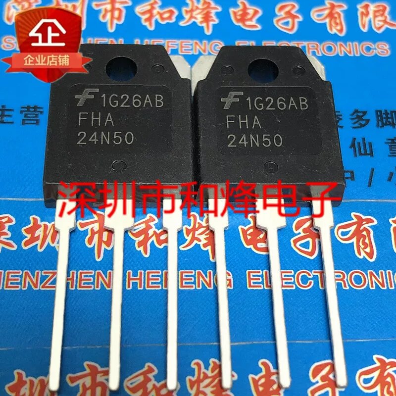 FHA24N50,2шт./лот, N‑канал MOSFET,500В 24А, корпус TO‑3P, для ремонта блоков питания, инверторов