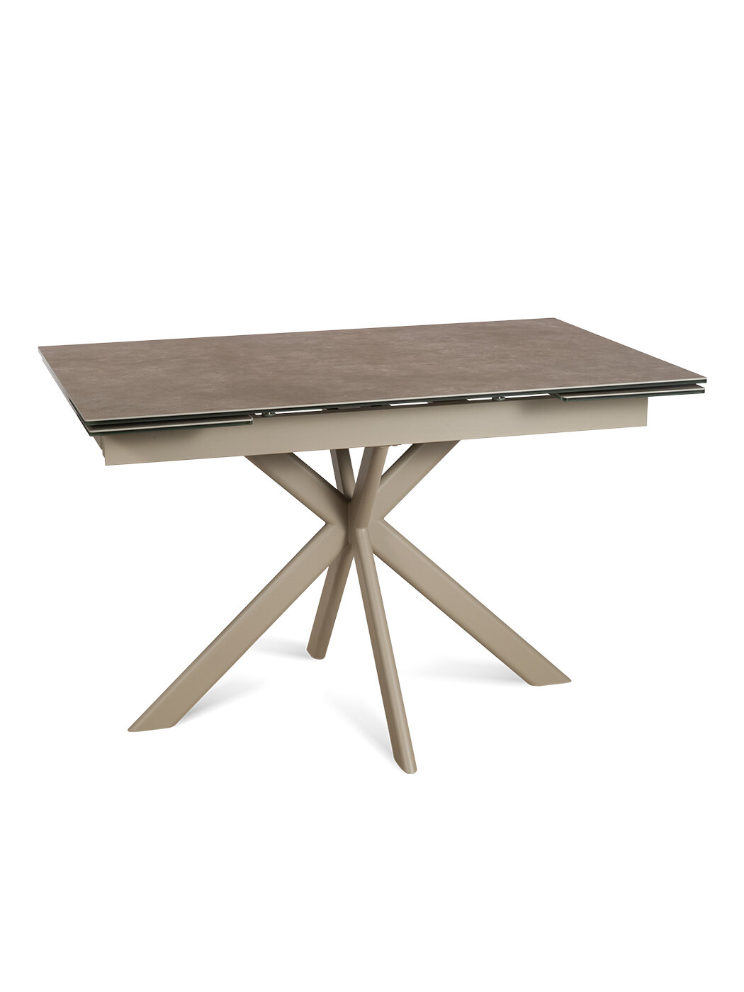 Стол керамический раздвижной на металлокаркасе BARBARA 120 LATTE CER LT, 120(179)х80 см (керамика латте/ножка латте)