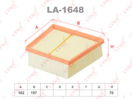La-1648 Фильтр Воздушный Lynxauto (LYNX LA-1648)