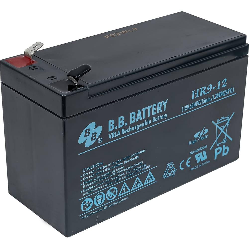 Аккумуляторная батарея 12 В, 9 Ач BB Battery HR 9-12