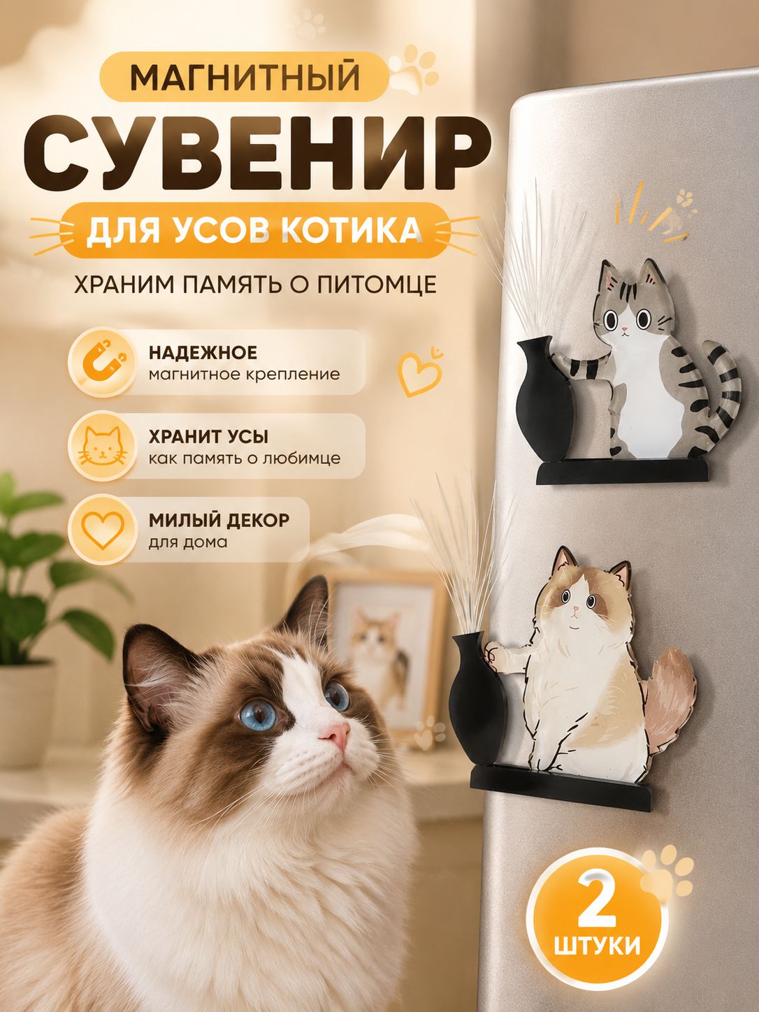 Усятница кошачья для усов 2 шт