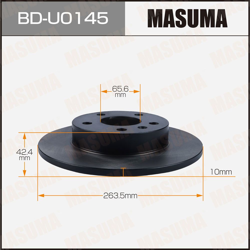 Диск тормозной задний MASUMA BD-U0145 для Opel Astra (H) 98-14 (2шт.)
