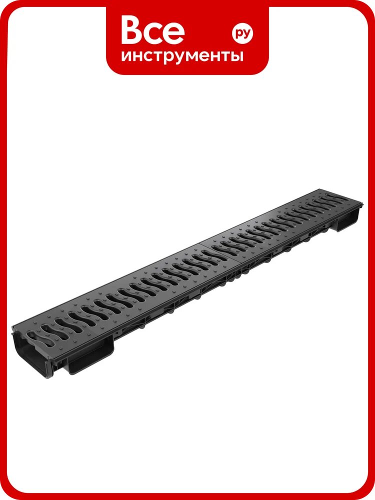 Лоток Ecoteck Lite 100h56 с решеткой пластиковой, кл. А15 черный ДИ 14805000 46611