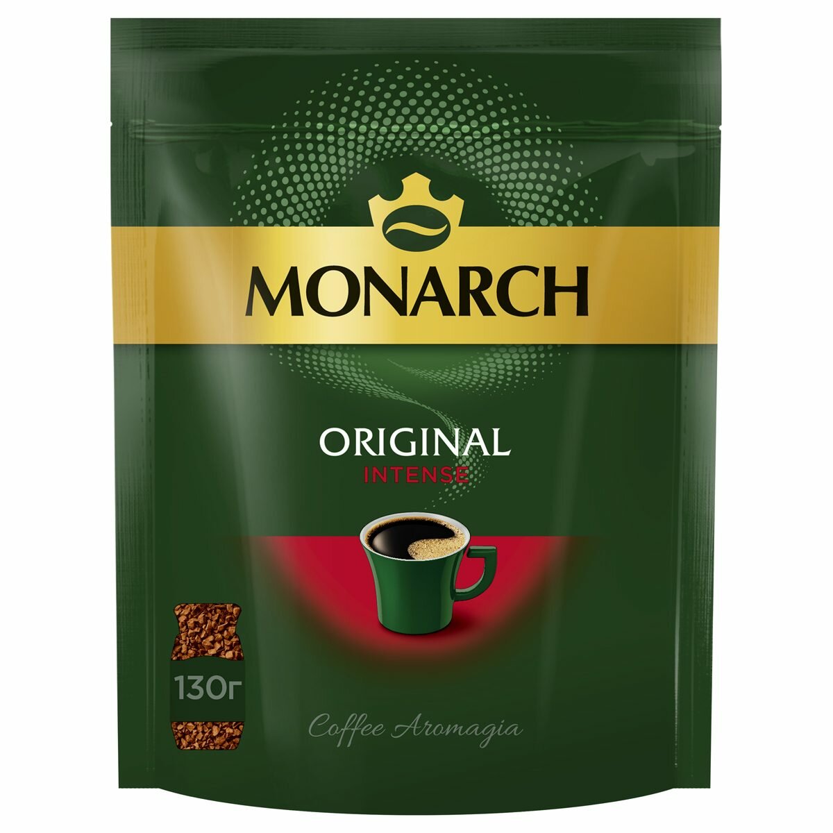 Кофе растворимый Monarch Intense, сублимированный, мягкая упаковка, 130г (4091472/Q9609), 1шт.