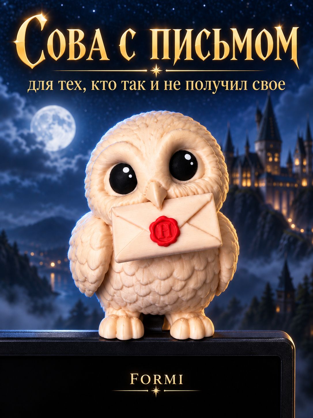 Декоративная фигурка Сова с письмом по мотивам Гарри Поттер