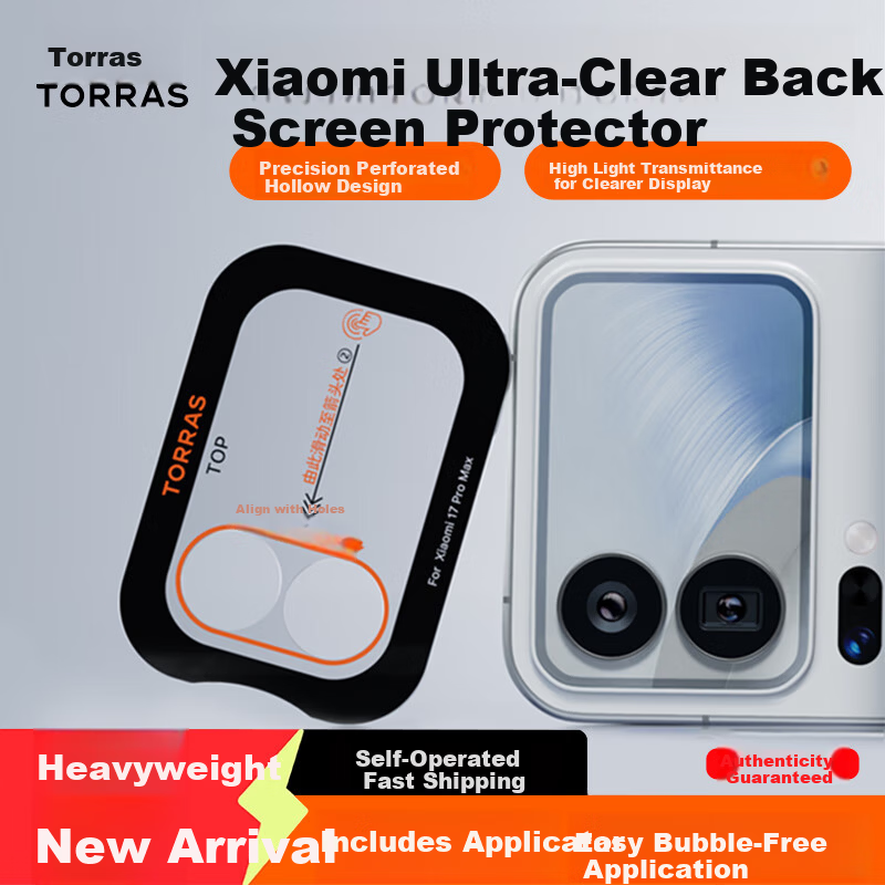 Torras AR антибликовый задний экран для Xiaomi 17 Pro Max - высококачественная защитная пленка с антипригарным