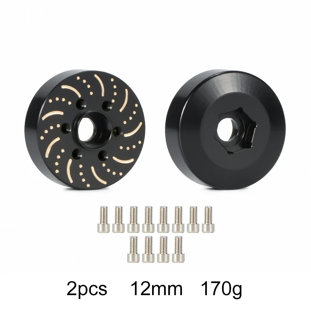 Латунные тормозные диски MALOM RC 1.9 2.2 Beadlock Черный, Black 2PCS 12MM