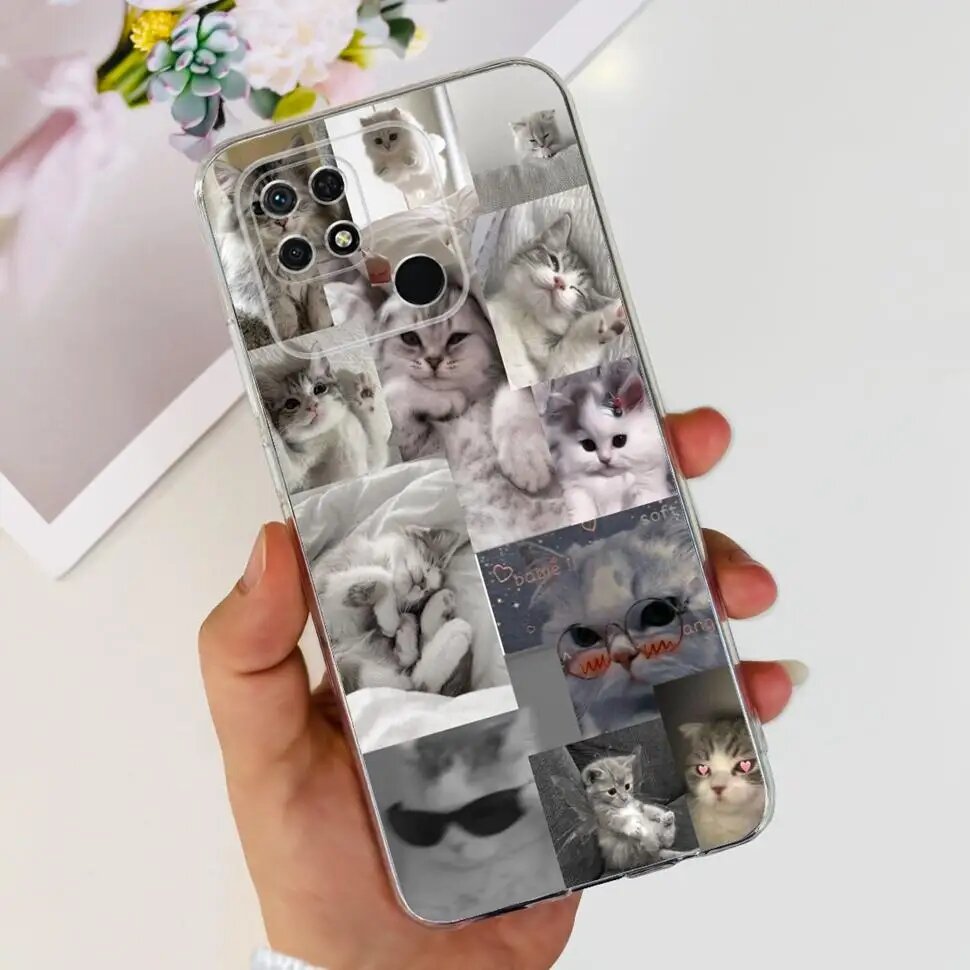 Для Xiaomi Redmi 10C чехол с милым котом инопланетянин мультяшный чехол 809, For Xiaomi Redmi 10C