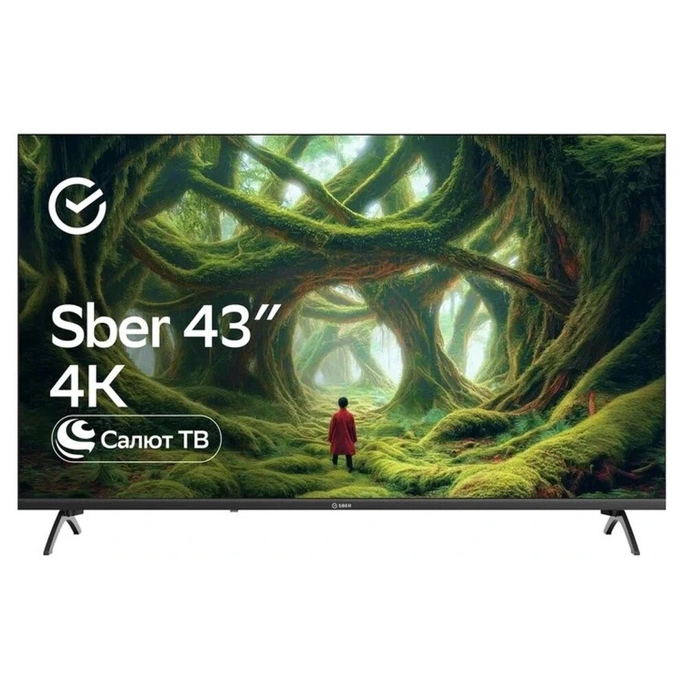 Телевизор VA SBER SDX-43U5500DBA, 43", 4K UHD (3840x2160), 60Гц, Черный (SDX-43U5500DBA)