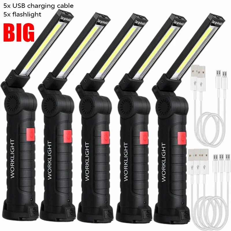 5шт. Светодиодный фонарь Worklight, черный, W52 Big
