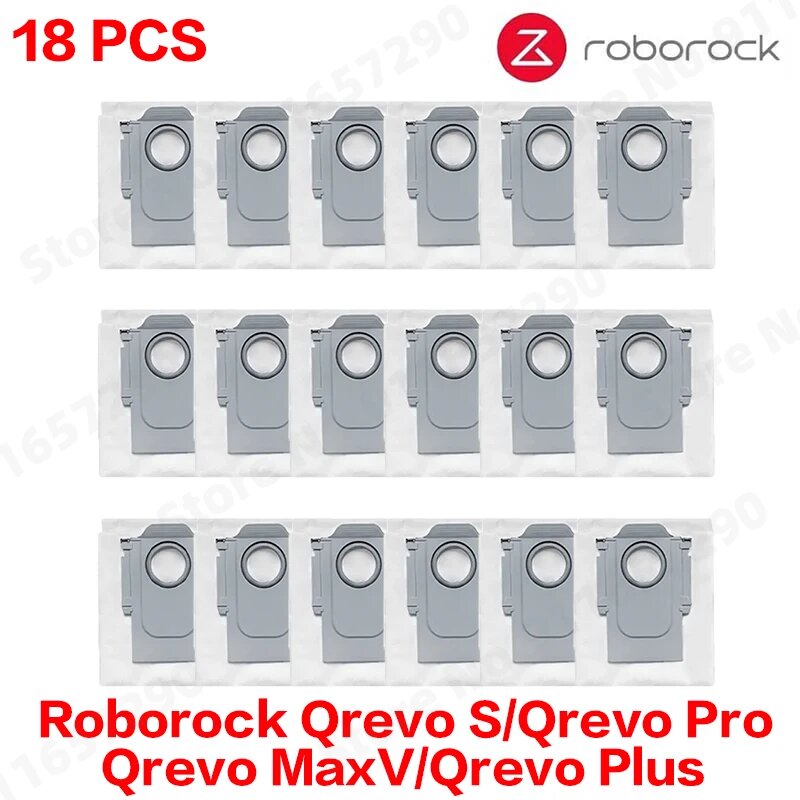 Комплект запчастей для Roborock Qrevo S/Pro/MaxV/Plus Серый, dust bag X18