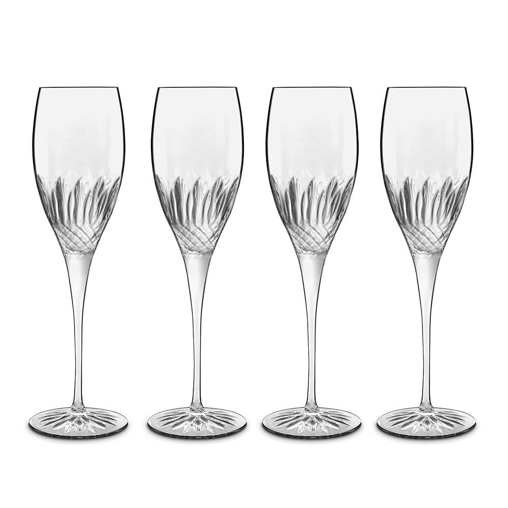 Набор из 4-х фужеров для игристых вин PROSECCO, 220 мл, бессвинцовый хрусталь, серия Diamante, LUIGI BORMIOLI