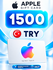 Карта пополнения Apple ID, 1500 TRY Турция, цифровой код Apple Gift Card | Подар...