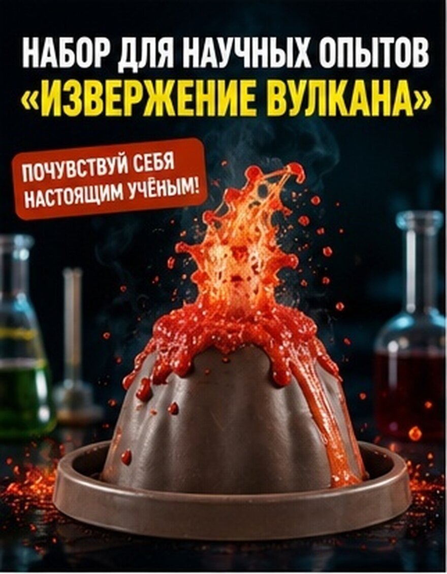 Набор Для Создания Вулкана 10 Штук Научная Модель Вулкана Дома Для Детей Размер 12 50X7 00X4 00Cm