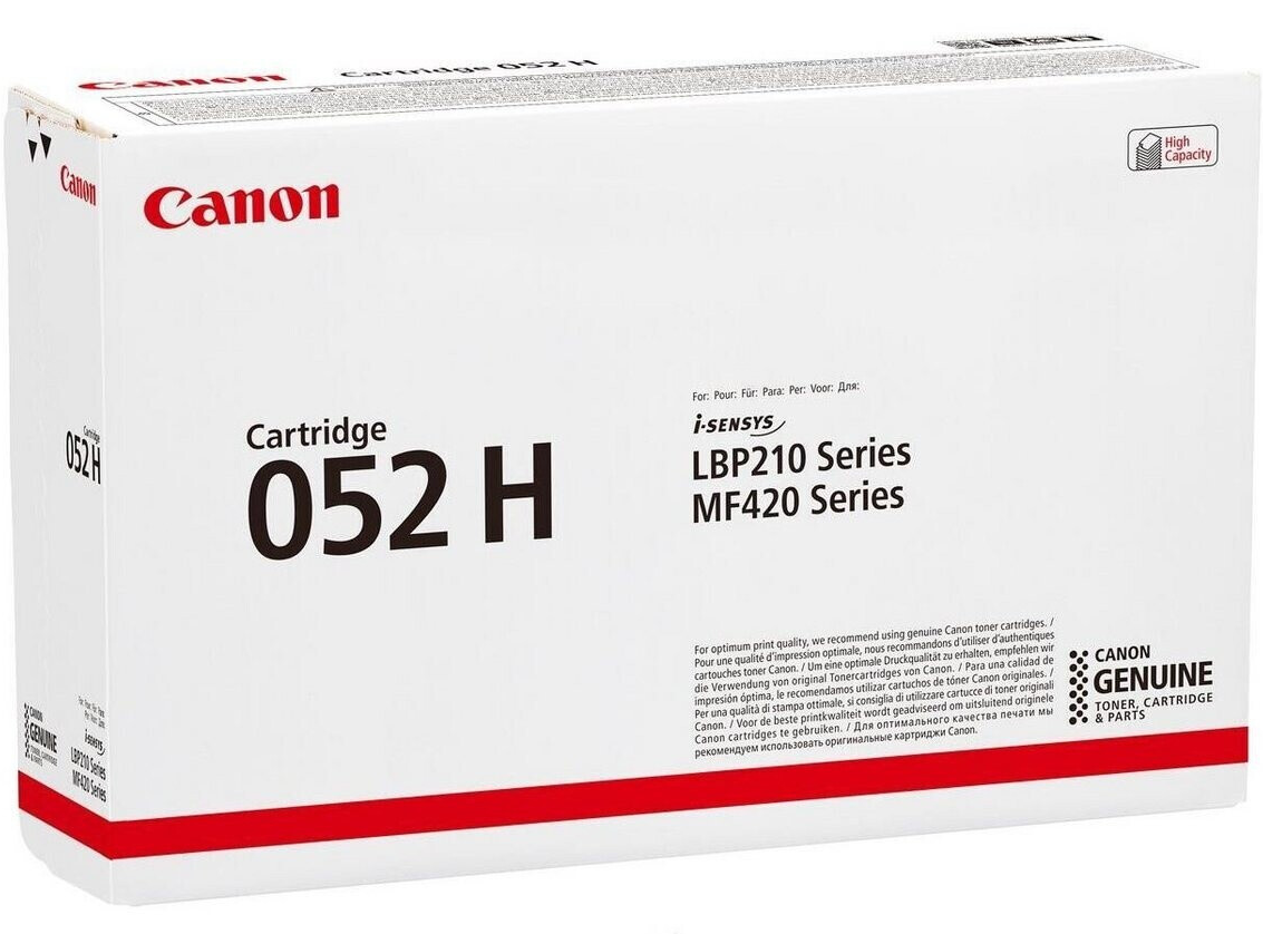 Тонер-картридж Canon 052H (2200C002) оригинальный, черный (9 200 стр.) для i-SENSYS LBP212/214/215, MF421/426/428/429