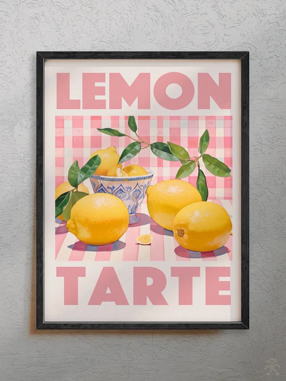 Интерьерный постер "Lemon Tarte" в стиле pinterest, формата 30x40 см.