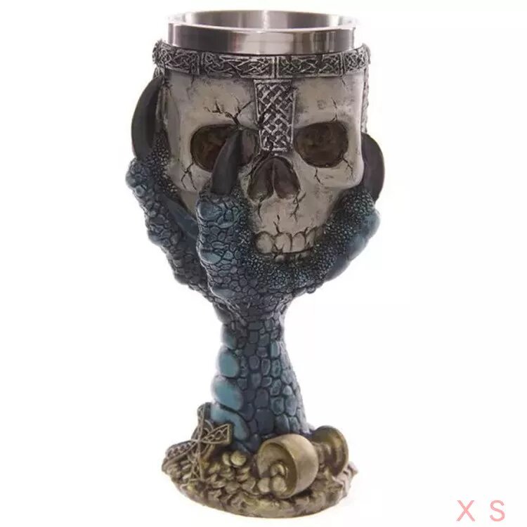3D-муг с рисунком скелета из нержавеющей стали с резиновыми акцентами — креативная чашка для кофе и чая на каждый день