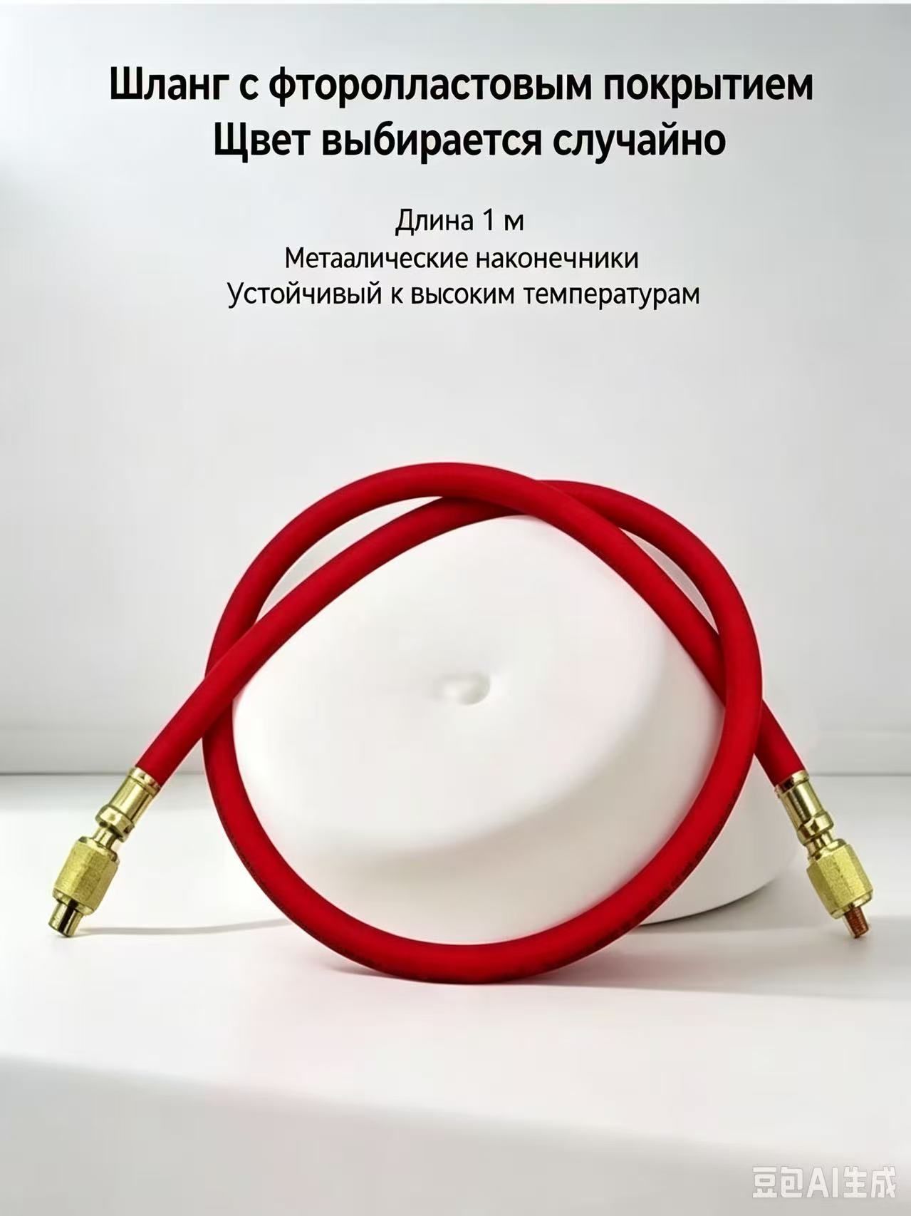 Заправочный шланг 1/4-1/4 SAE, длина - 0,9м, с вентилем (краном)