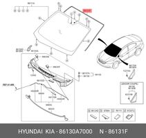 Уплотнитель Ветрового Стекла Org (Hyundai/Kia 86130A7000)