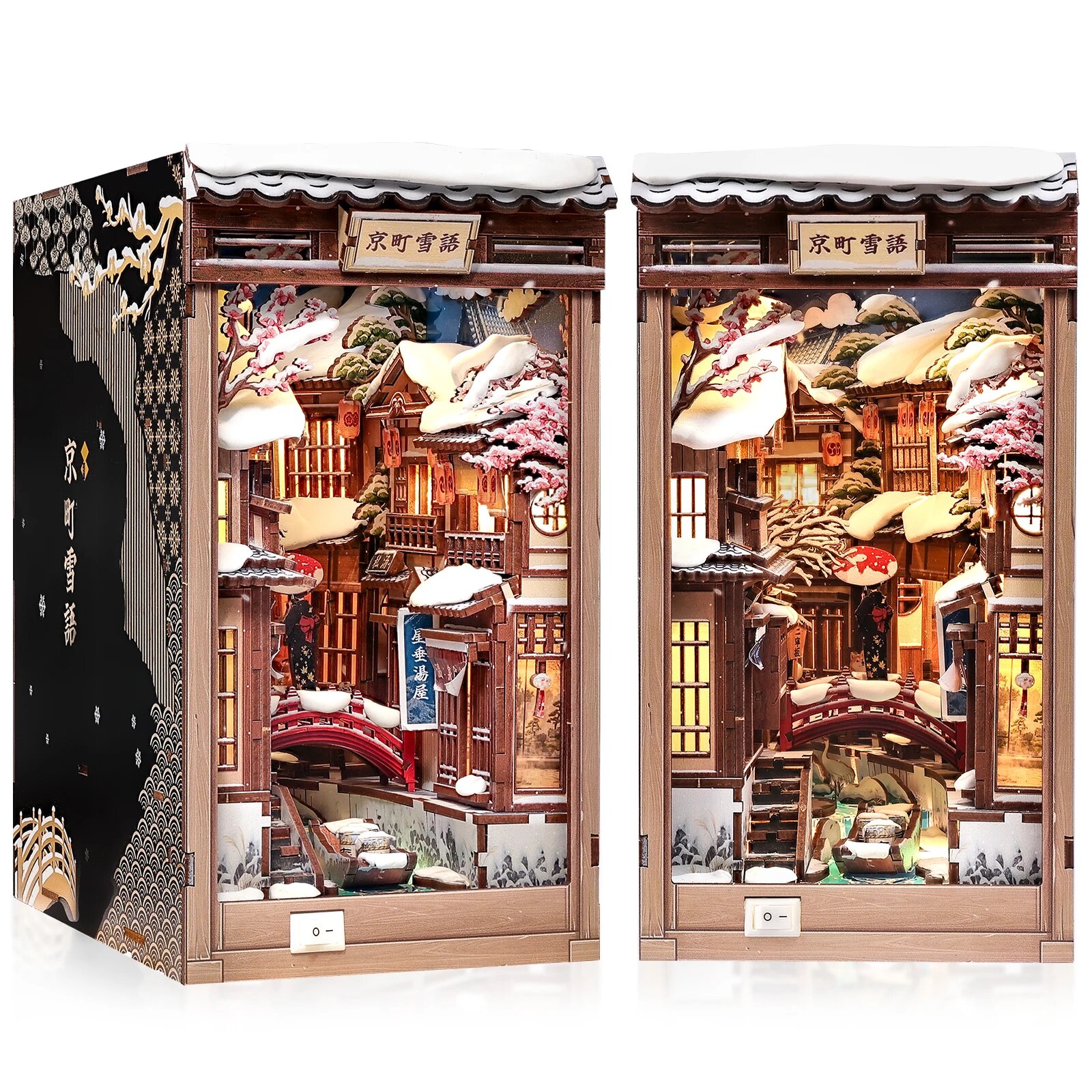 CUTEBEE 3D деревянный пазл Book Nook Kit Tsukino Eogi-dou Choshi Kyoto Snow Whisper