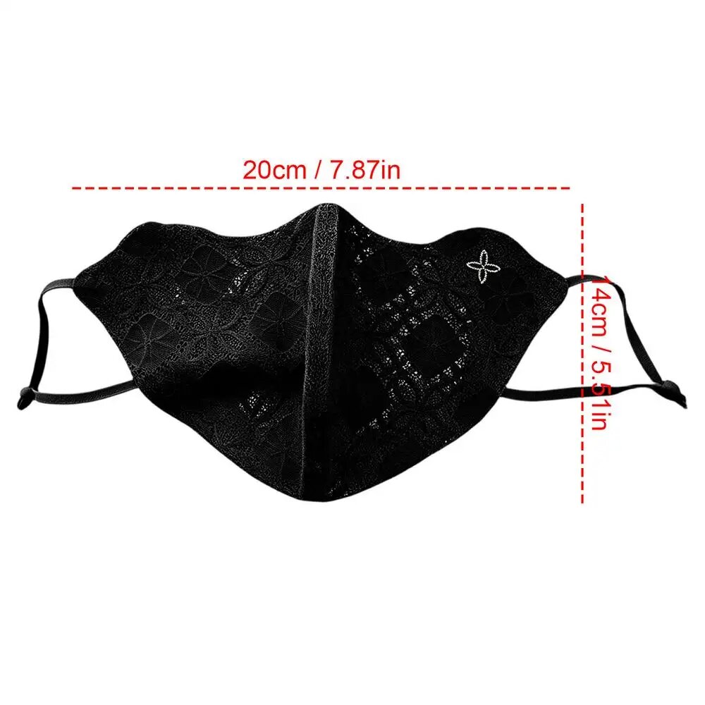 Солнцезащитная маска из полиэстера Lace Mask Черный, Red