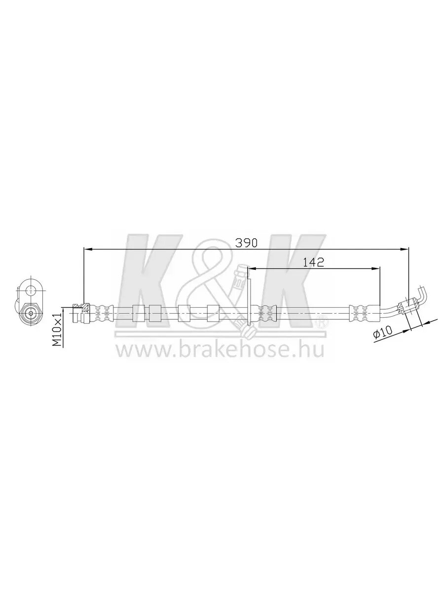 Шланг тормозной Mazda 2 DE 1.5 1.6 MZR K&K