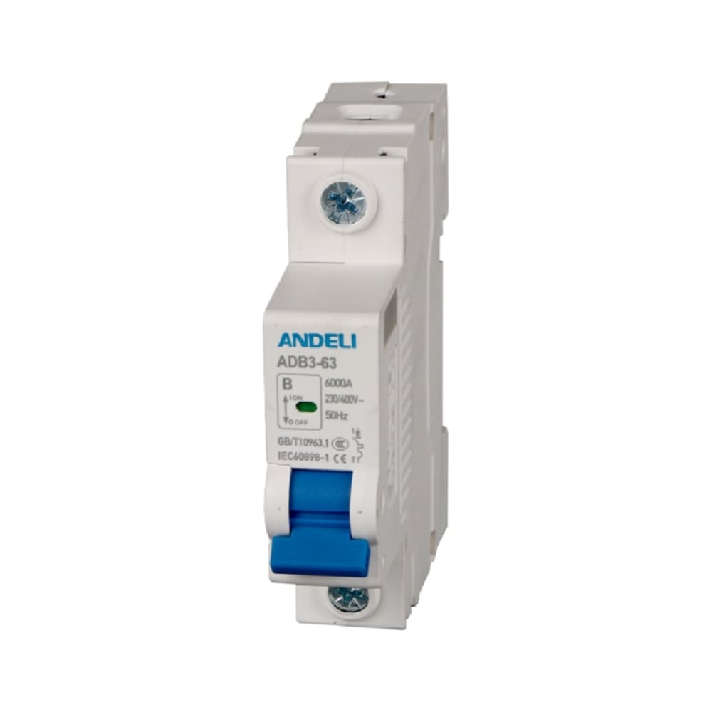 Автоматический выключатель ANDELI ADB3-63/1P, 40A, 6KA, тип B ADL01-834