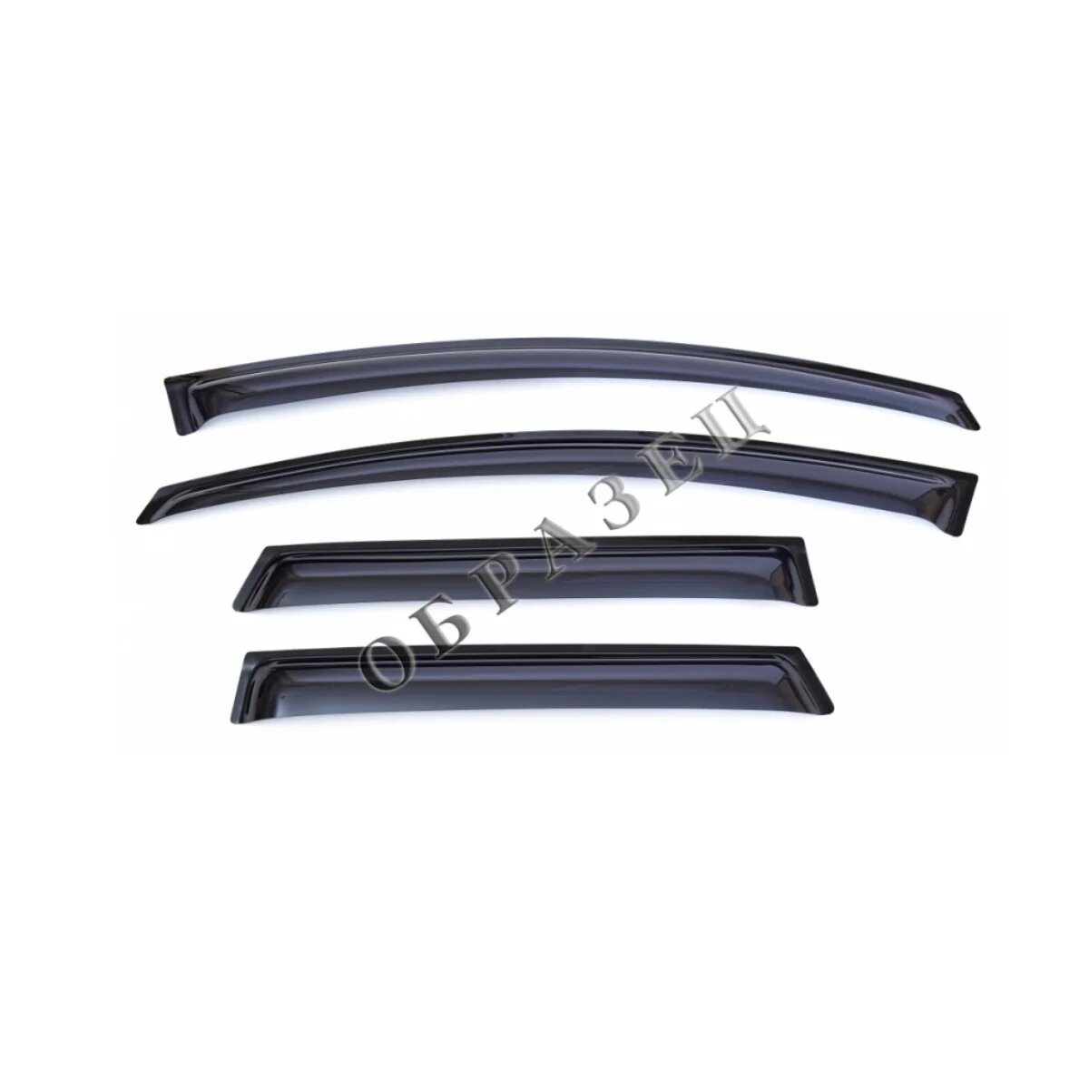 Дефлекторы боковых окон Nissan Patrol, 2010-/Infiniti QX56, 2010-2013/QX80 2013-, 4ч, темный / Ниссан Патрол