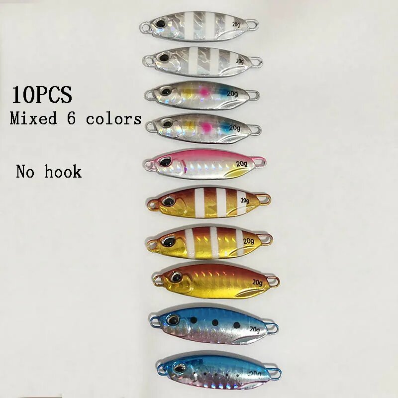Металлические джиг-приманки DUO Drag 15-60 г 20g(10pcs), 10pc no hook 6color