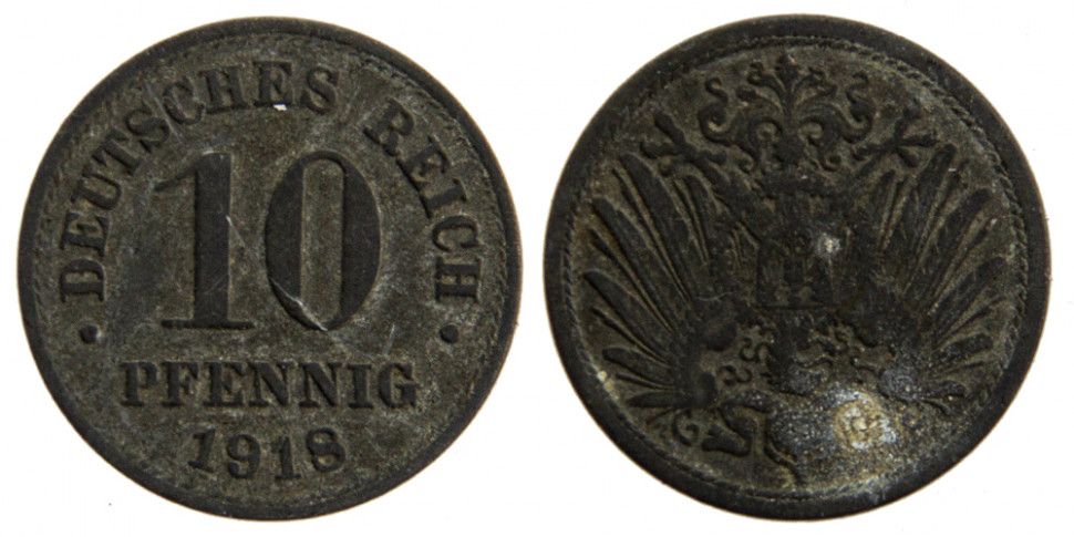 Германия, 10 пфеннингов 1918 год