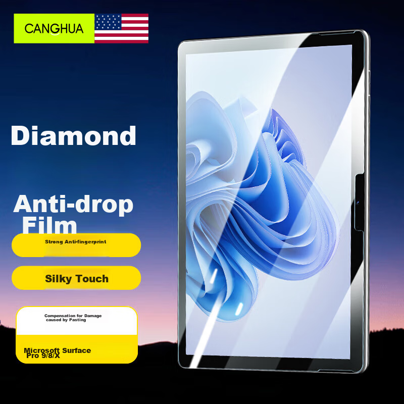 Защитная пленка CangHua из закаленного стекла для Microsoft Surface Pro 8/X/9/10/11 13-дюймового HD-дисплея с