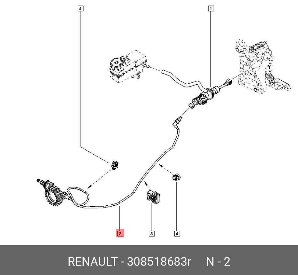 Трубка сцепления (RENAULT 308518683R)