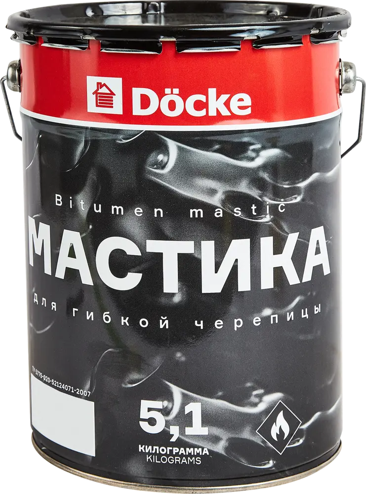 DÖCKE Мастика битумная для гибкой черепицы (5л)