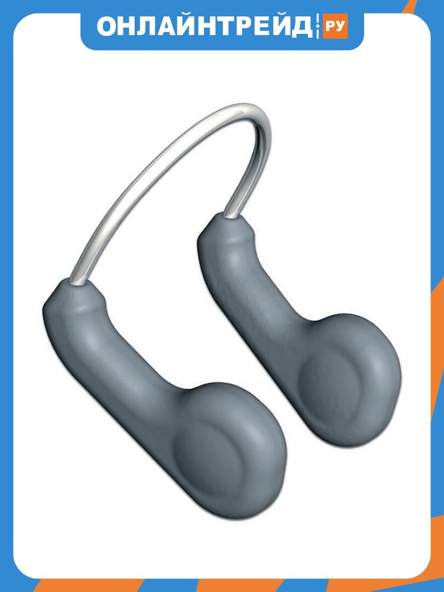 Зажим для носа плавательный Speedo Competition Nose Clip, серый